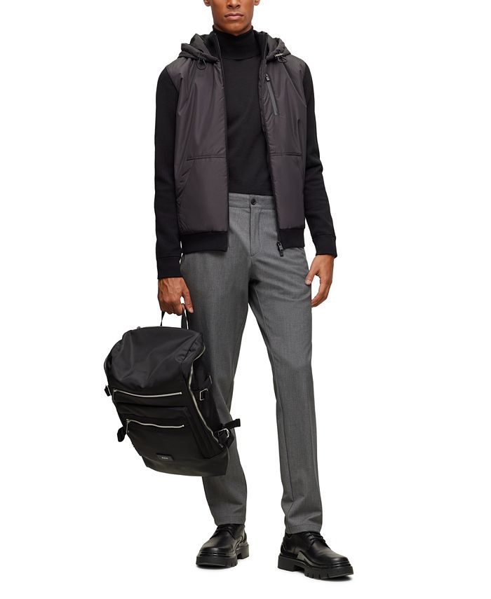 Hugo Boss Men's Mixed Structure Zip-Up Knitted Jacket - Macy's