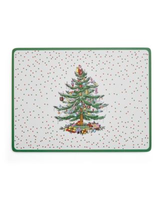 Spode Christmas Tree Polka Dot Large Placemats, Set of 4 - Macy's