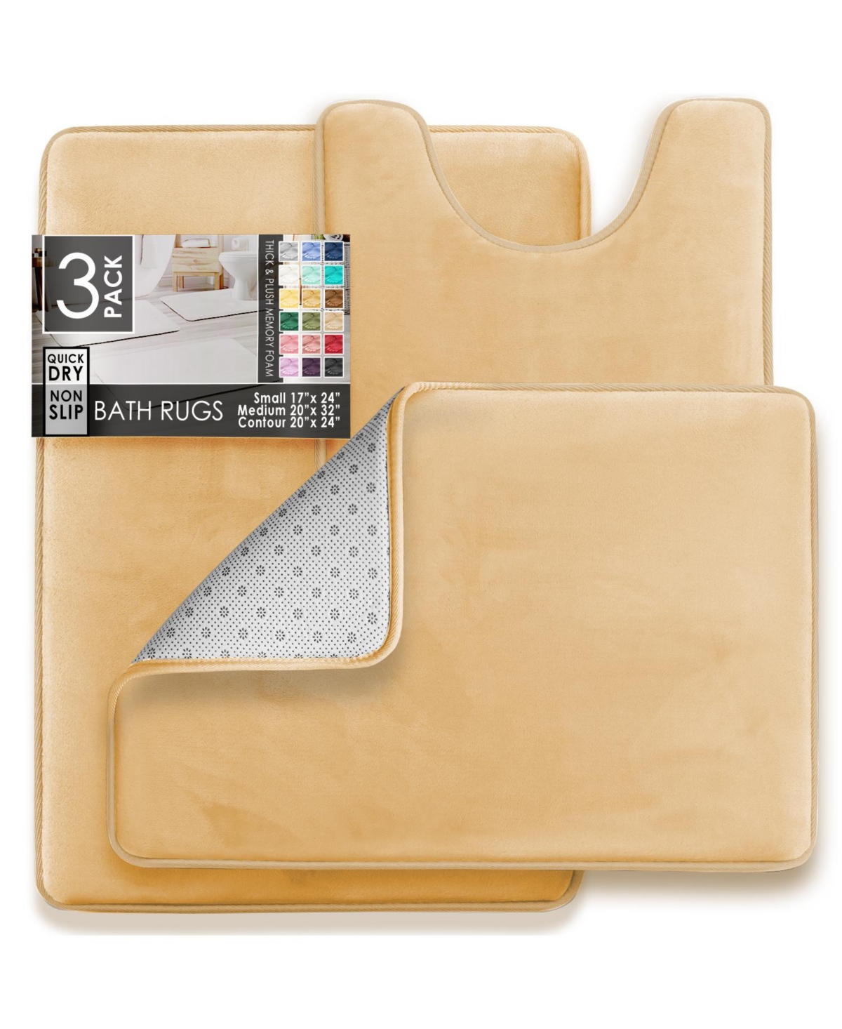 Click here for Clara Clark 3 Piece Ultra Soft Non-Slip Plush Memo... prices