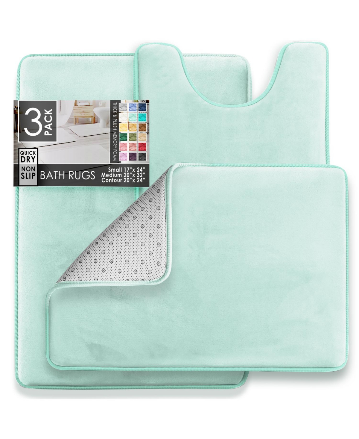 Click here for Clara Clark 3 Piece Ultra Soft Non-Slip Plush Memo... prices