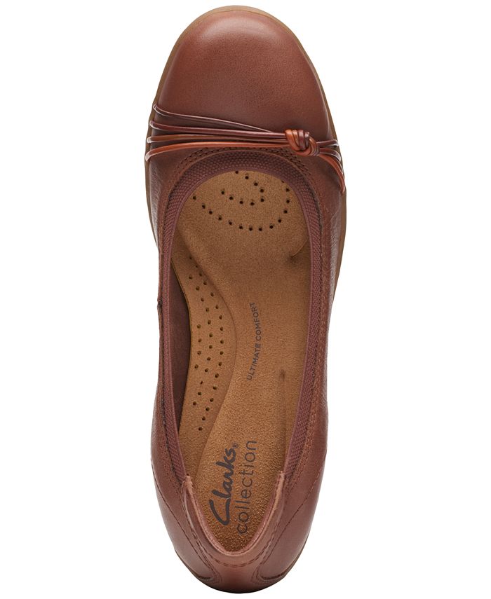 Clarks Women's Meadow Rae Knot-Trim Comfort Flats - Macy's