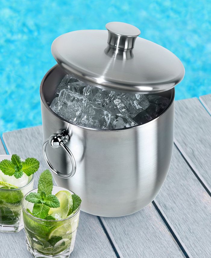 Oggi 2.8 Litre Ice Bucket with Tongs Set - Macy's