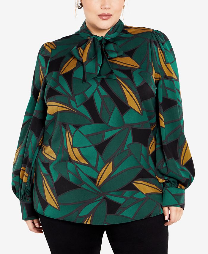 City Chic Trendy Plus Size Vivian High Neck Top - Macy's
