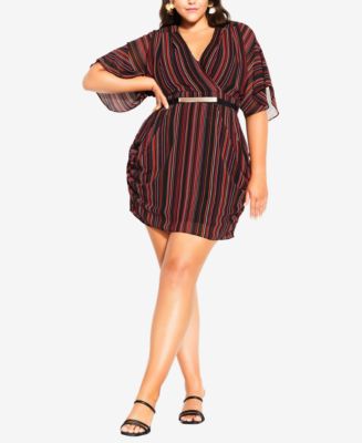 City Chic Trendy Plus Size Amber Wrap Dress - Macy's