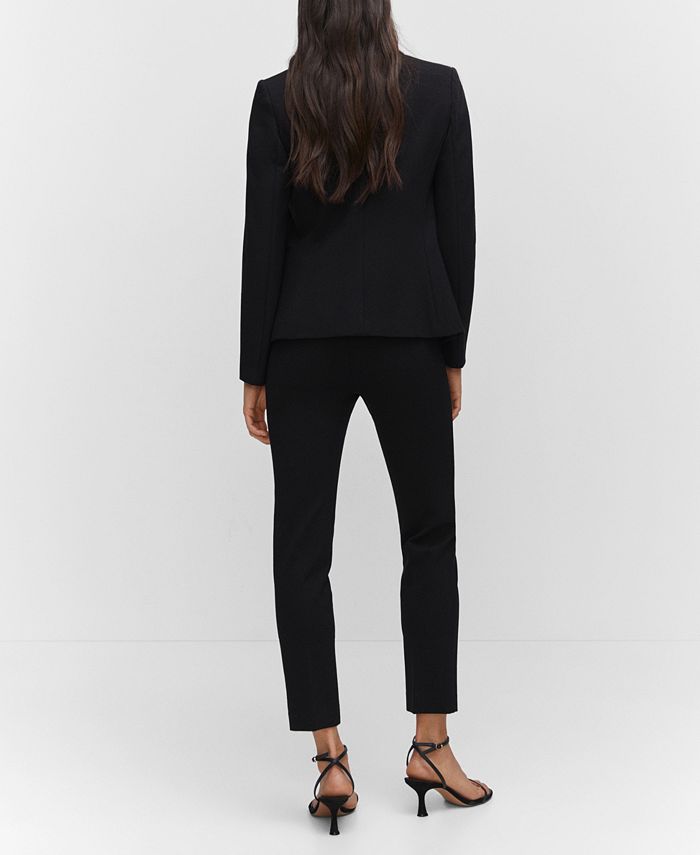 MANGO Women's Rome Knit Straight Trousers - Macy's