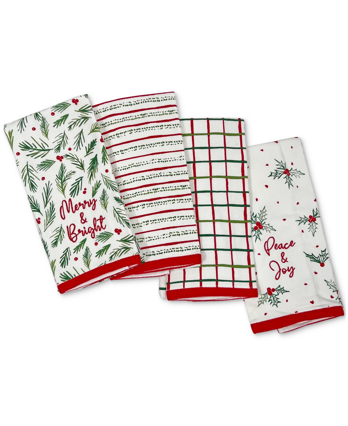 Click here for Lenox Bayberry Kitchen Towels  Set of 4 - White Mu... prices