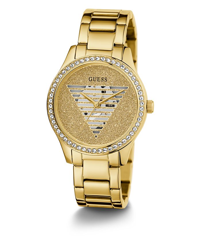 GUESS Women's Analog Gold-Tone Stainless Steel Watch 38mm - Macy's