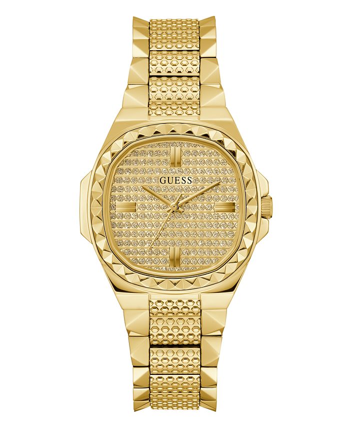 GUESS Women's Analog Gold-Tone Stainless Steel Watch 36mm - Macy's