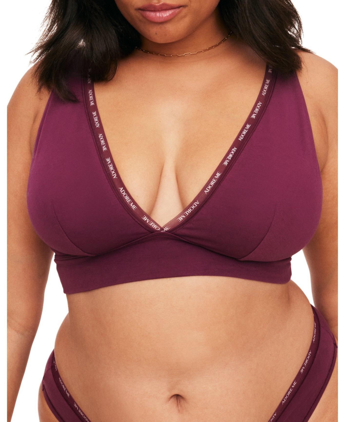 Click here for Adore Me Plus Size Maddey Unlined Bralette Bra - D... prices