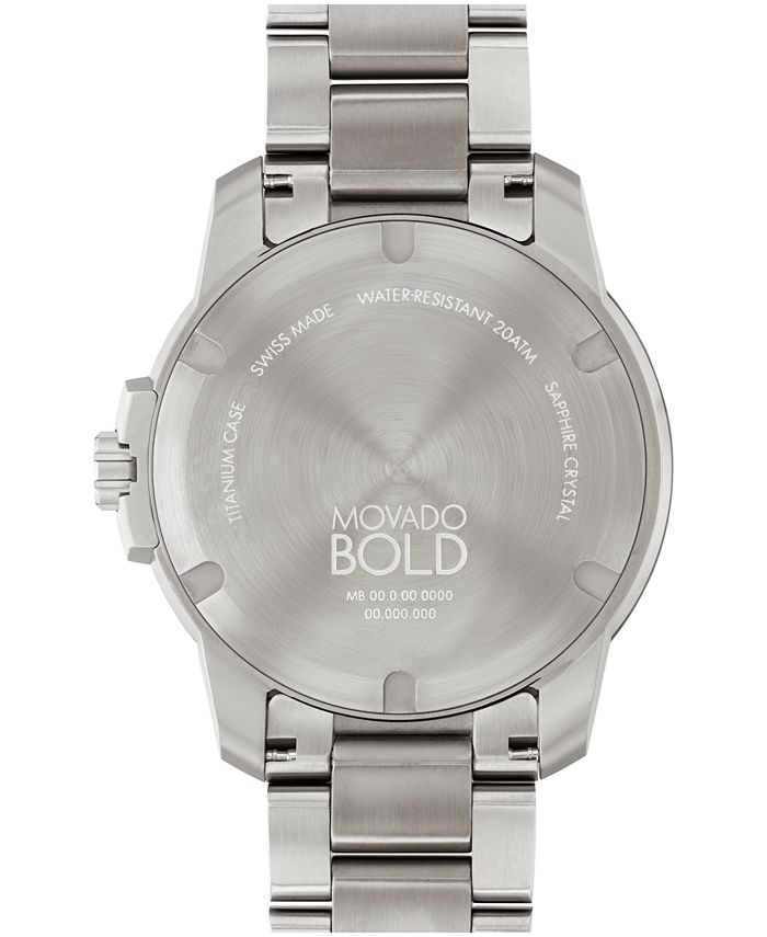 Movado Men's Bold Titanium Sport Swiss Quartz Titanium Watch 45mm - Macy's