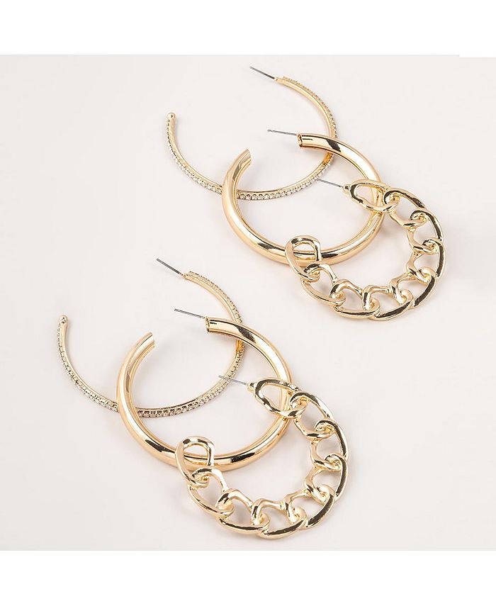 Aaliyah Trio Hoop Earring Set - Macy's
