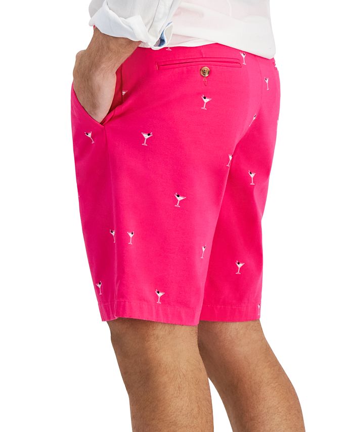 Club Room Mens Regular Fit 4 Way Stretch Printed 9 Shorts Created