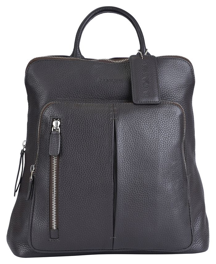 Mancini Pebbled Collection Brigette Leather Backpack - Macy's