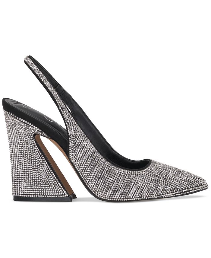Jessica Simpson Jiles Bedazzled Slingback Pumps - Macy's