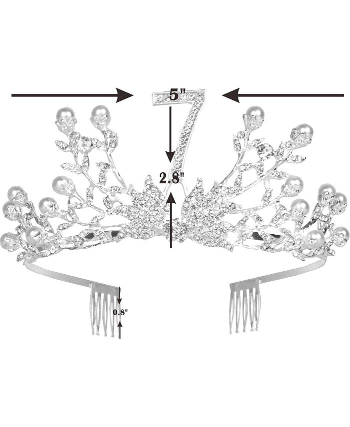 Meant2tobe 7th Birthday Sash and Tiara for Girls - Glitter Sash and ...