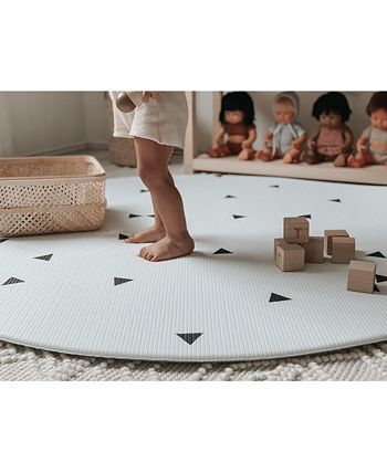 Little Bot Ofie Round Mat, Triangle + Zen line, baby play mat - Macy's