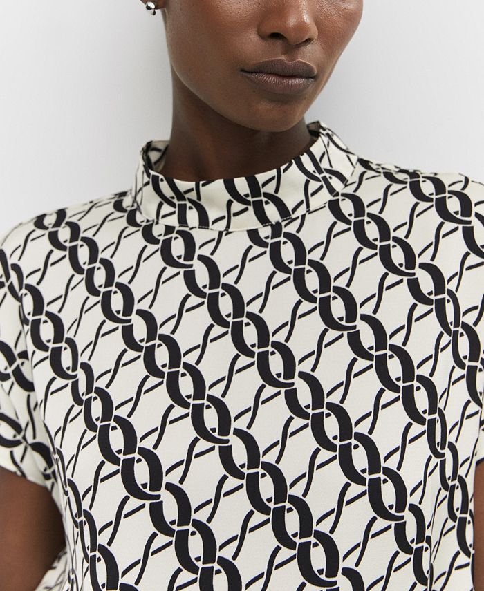 MANGO Women's Chain Print Blouse - Macy's