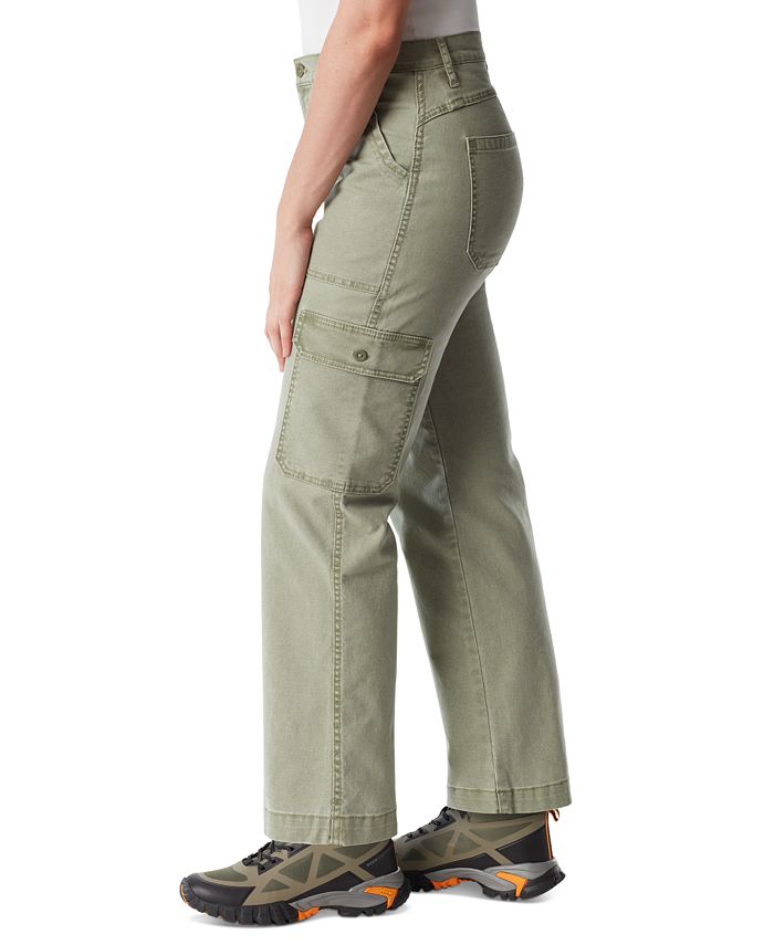 BASS OUTDOOR Women's High-Rise Canvas Cargo Pants - Macy's