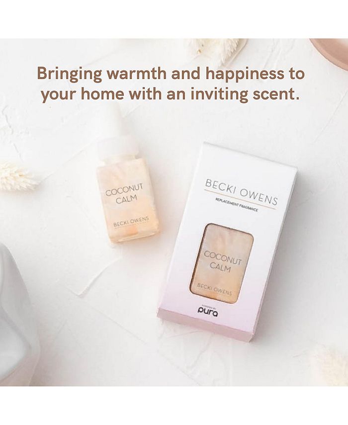 Pura Becki Owens - Coconut Calm - Home Scent Refill - Smart Home Air Diffuser Fragrance - Up to ...