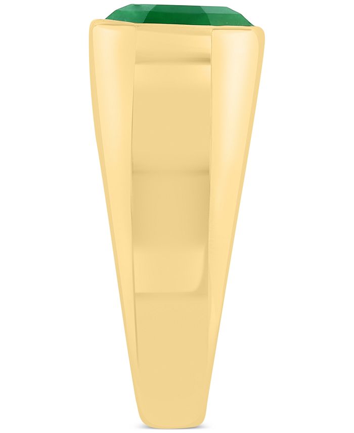 EFFY Collection EFFY® Men's Jade Octagon Ring in 14k Gold-Plated ...