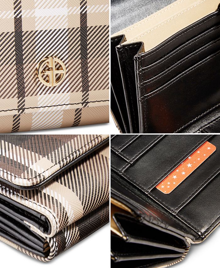 Giani Bernini Vertical Plaid Receipt Manager, Created for Macy's - Macy's