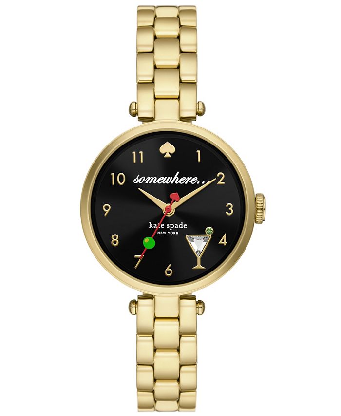 kate spade new york Women's Holland Quartz Three Hand Gold-Tone ...