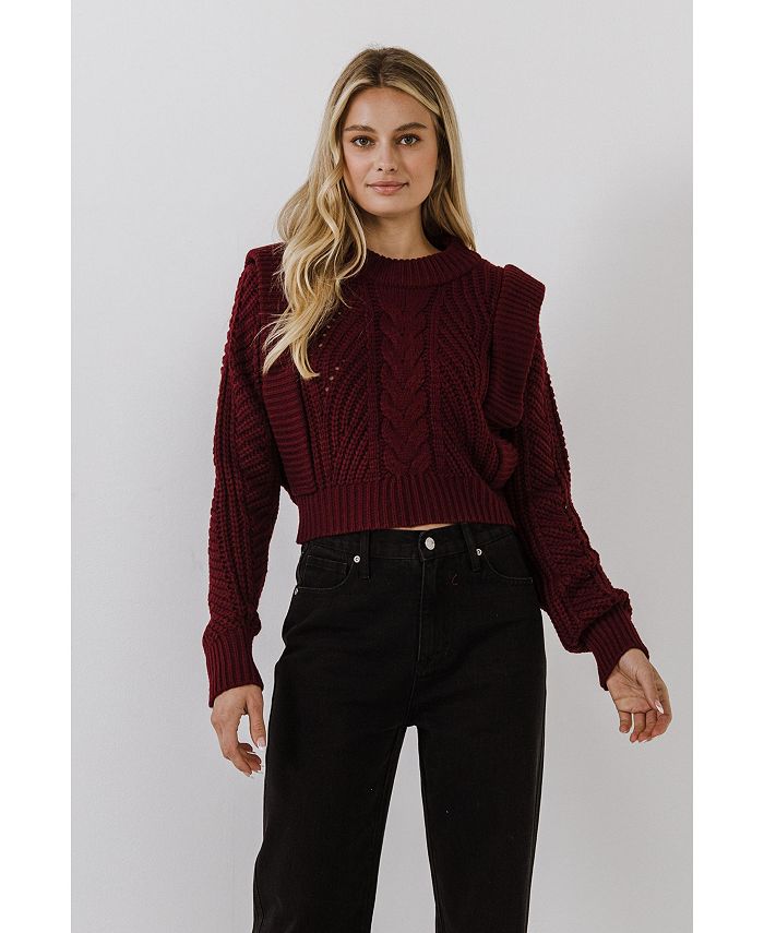 English Factory Women's Knitted Sweater - Macy's
