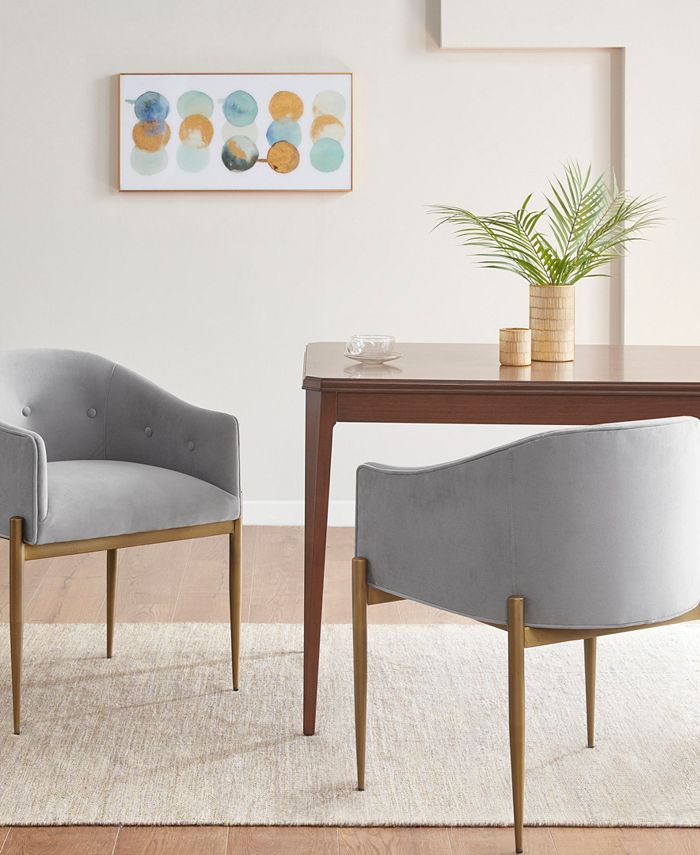 Madison Park Sheraton 20" 2 Piece Tufted Low Back Upholstered Arm ...