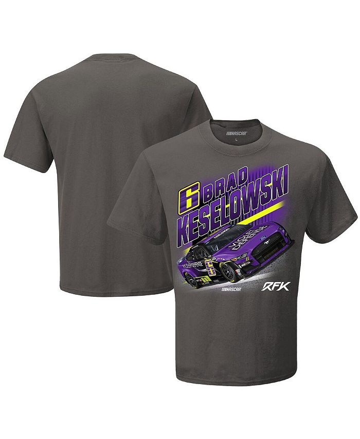 Rfk Racing Men's Charcoal Brad Keselowski Violet Defense Car 1-Spot T ...