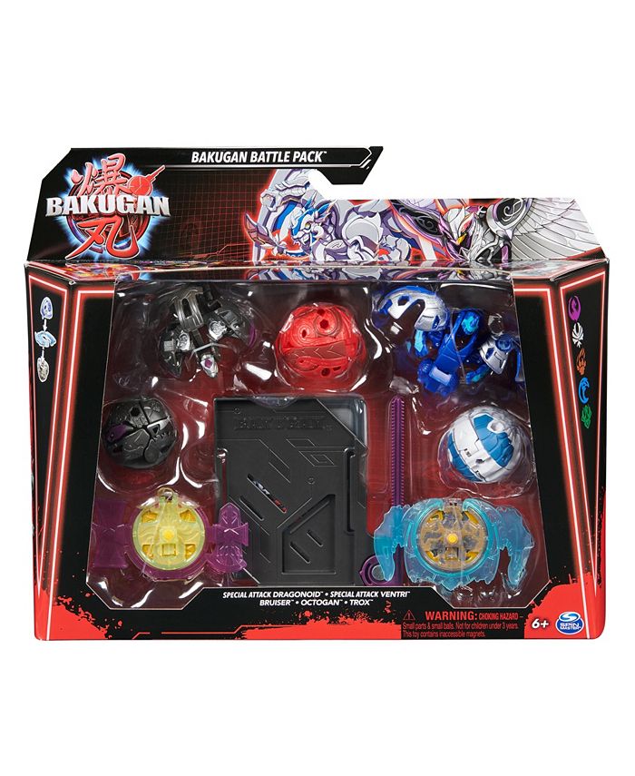 Bakugan Battle 5-Pack, Special Attack Dragonoid, Ventri, Bruiser, Octogan, Trox, Customizable ...