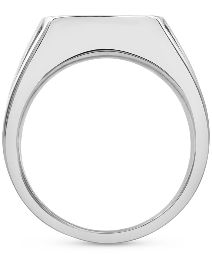 Blackjack Men's Cubic Zirconia Cluster Ring Set in Black Ion-Plated ...