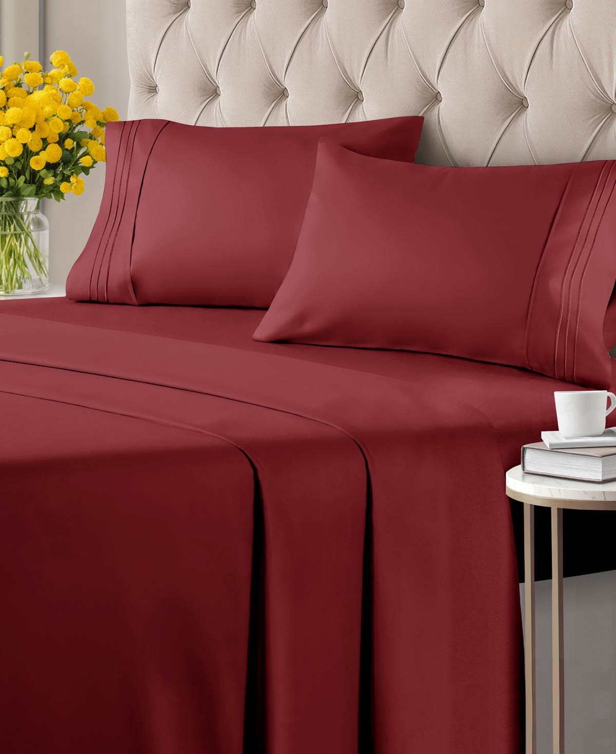 Click here for 4 Piece Microfiber Solid Sheet Set - Twin Extra Lo... prices