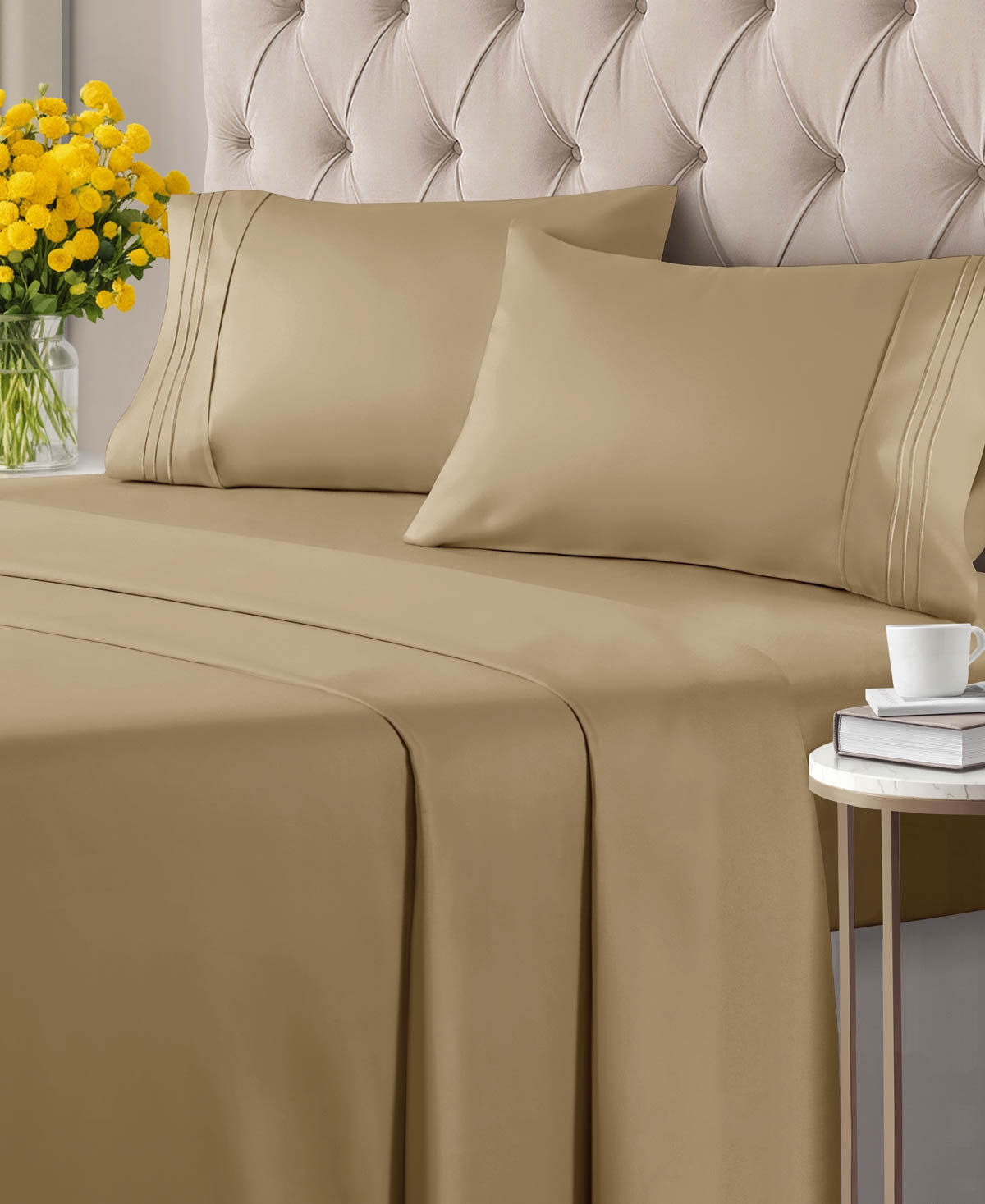 Click here for 4 Piece Microfiber Solid Sheet Set - Twin Extra Lo... prices