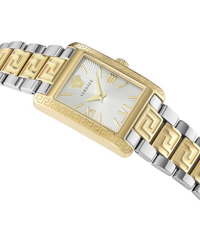 Versace Women's Swiss Tonneau Two-Tone Stainless Steel Bracelet Watch ...
