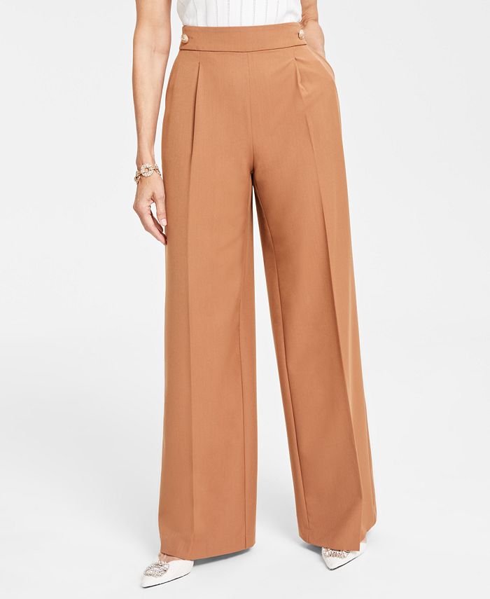 I.N.C. International Concepts Women's High-Rise Button Trousers ...