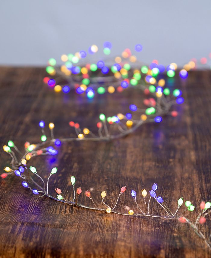 Kurt Adler 300-Light Cluster Garland with RGB LED Lights - Macy's