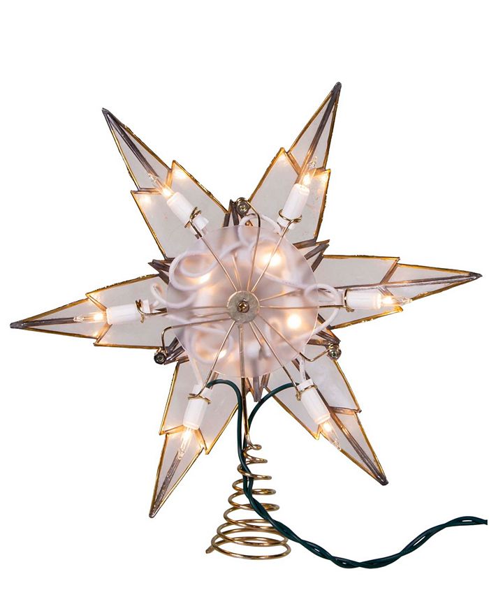 Kurt Adler 10-Light 6 Point Capiz Star Tree Topper - Macy's