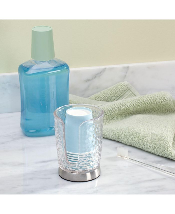 mDesign Plastic/Steel Compact Disposable Paper Cup Dispenser - 2 Pack ...