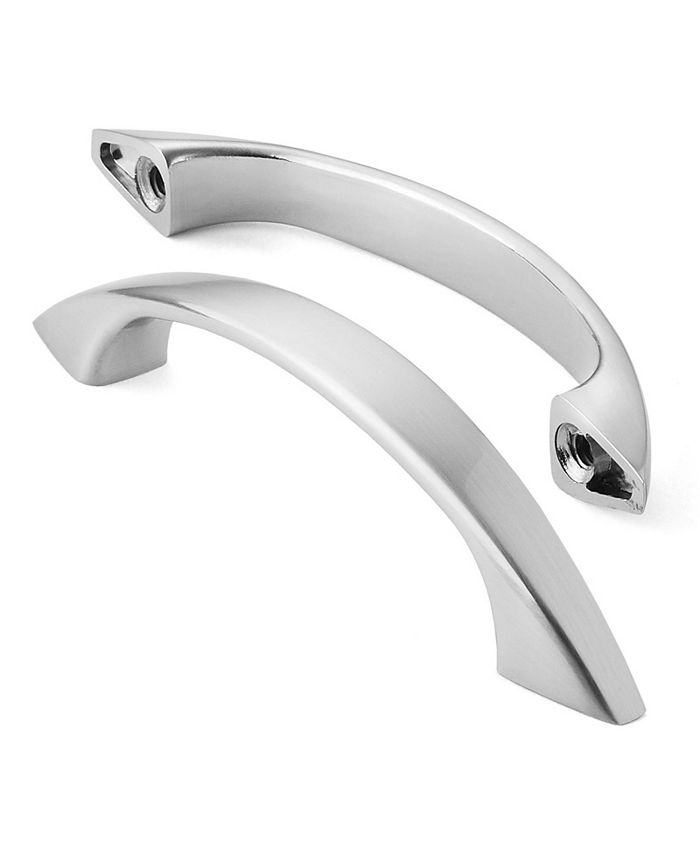 Cauldham 10 Pack Solid Kitchen Cabinet Arch Pulls Handles (3" Hole ...