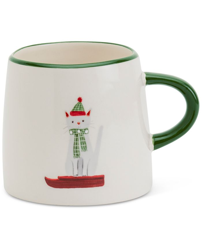 Tabletops Unlimited Furry Christmas Cats Mugs, Set of 4 - Macy's
