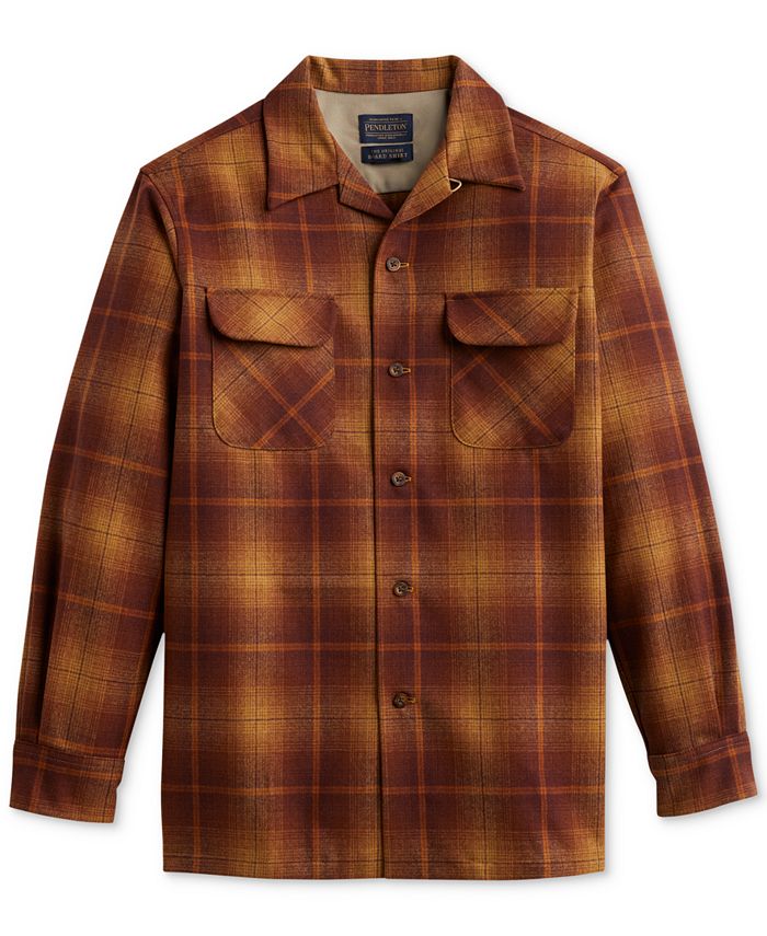 Pendleton Men's Original Plaid Button-Down Wool Board Shirt - Macy's