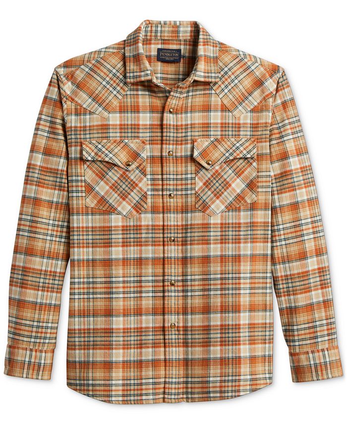 Pendleton Men's Wyatt Plaid Button-Down Western Shirt - Macy's