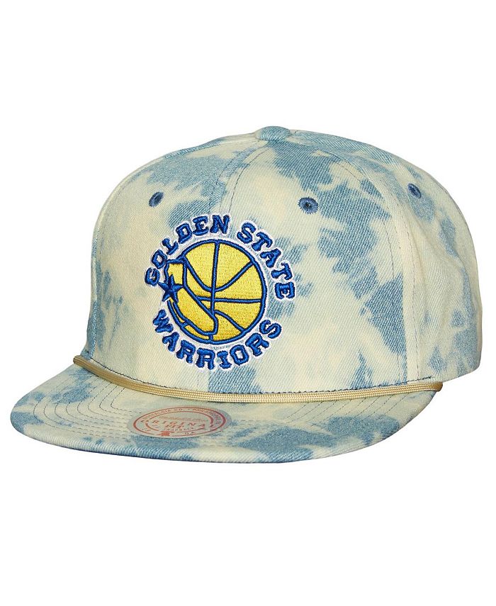 Mitchell & Ness Men's Denim Golden State Warriors Acid Wash Snapback ...