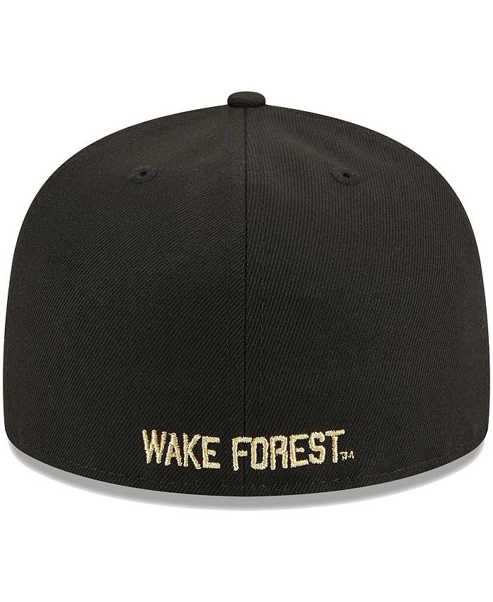 New Era Men's Black Wake Forest Demon Deacons Evergreen 59FIFTY Fitted ...