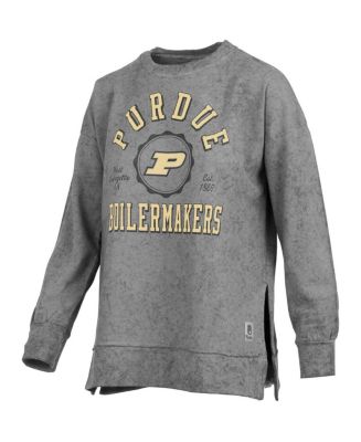 Women's Pressbox Black Purdue Boilermakers Sun Washed Bishop Pullover ...