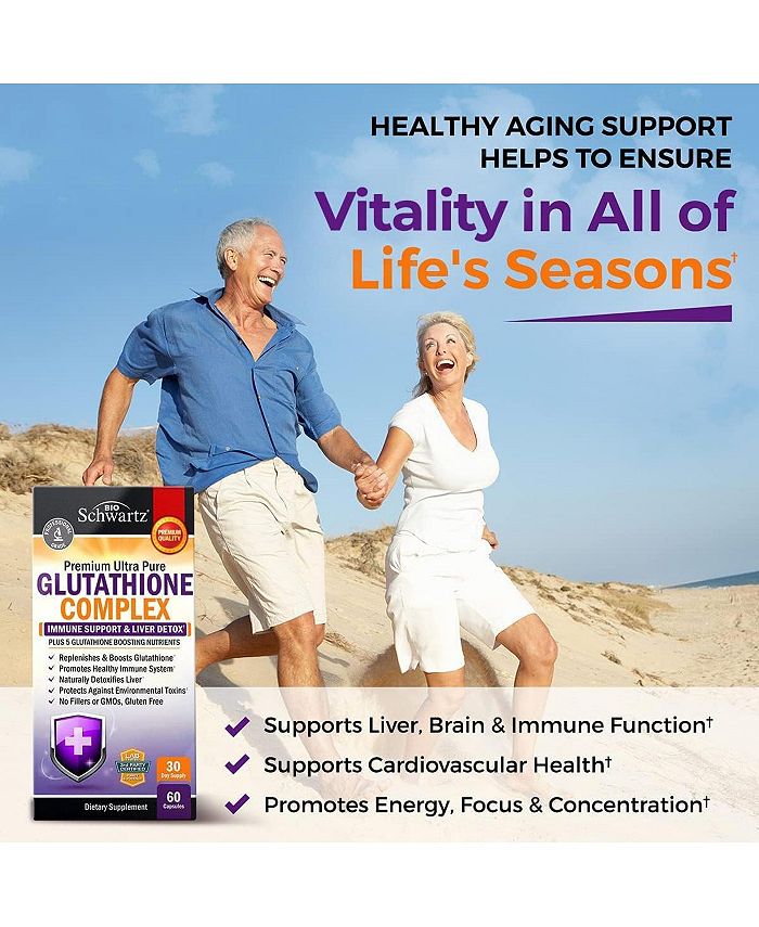 BioSchwartz Glutathione Supplement Liver Detox with Quercetin Vitamin C ...