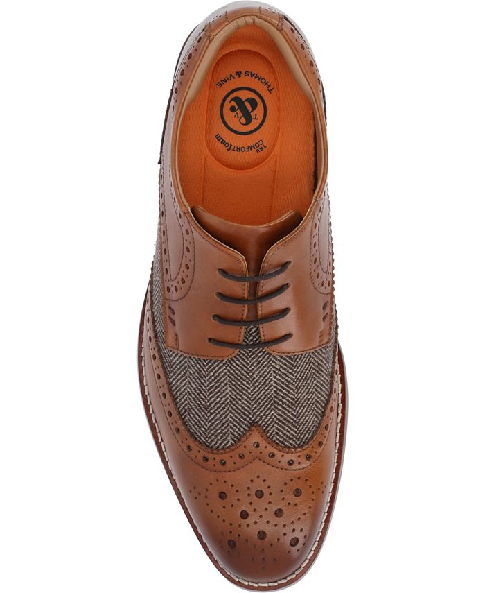 Thomas & Vine Men's Filmore Tru Comfort Foam Wingtip Dress Shoes - Macy's