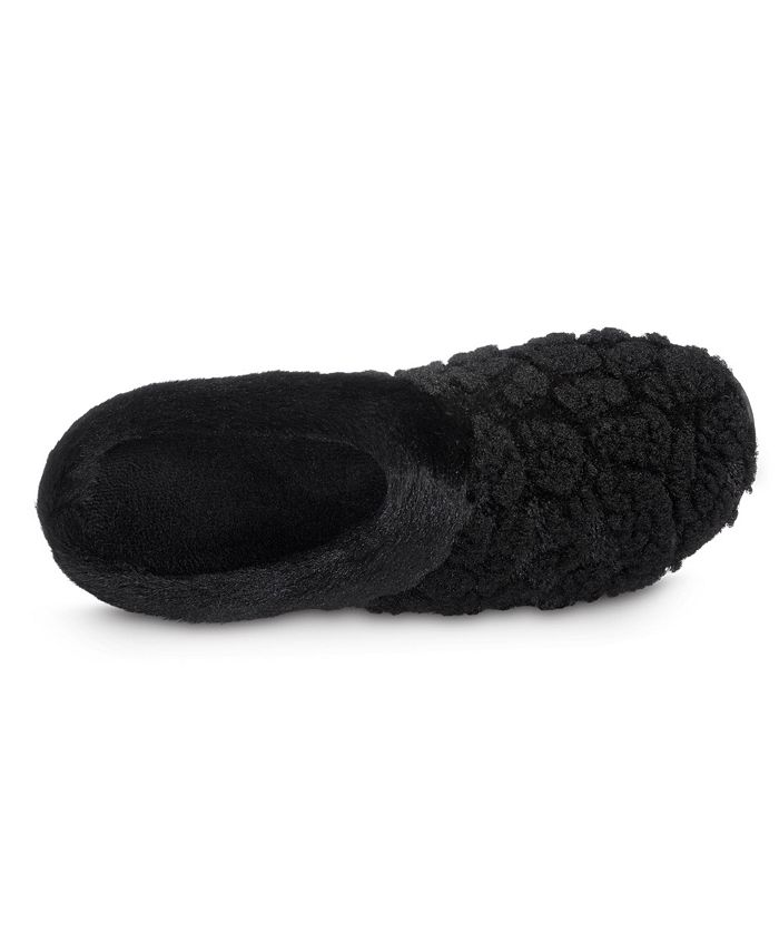 Isotoner Signature Women's Memory Foam Faux Fur Isla Cheetah Hood Back ...