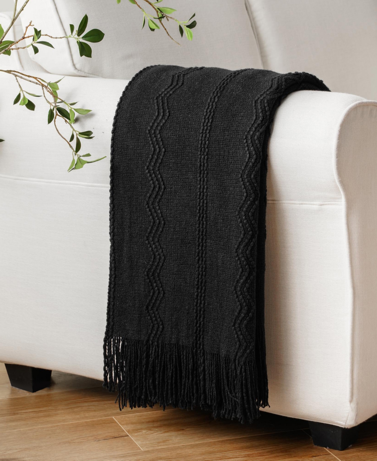 Click here for Battilo Texture Triple Zig-Zag Lightweight Throw... prices