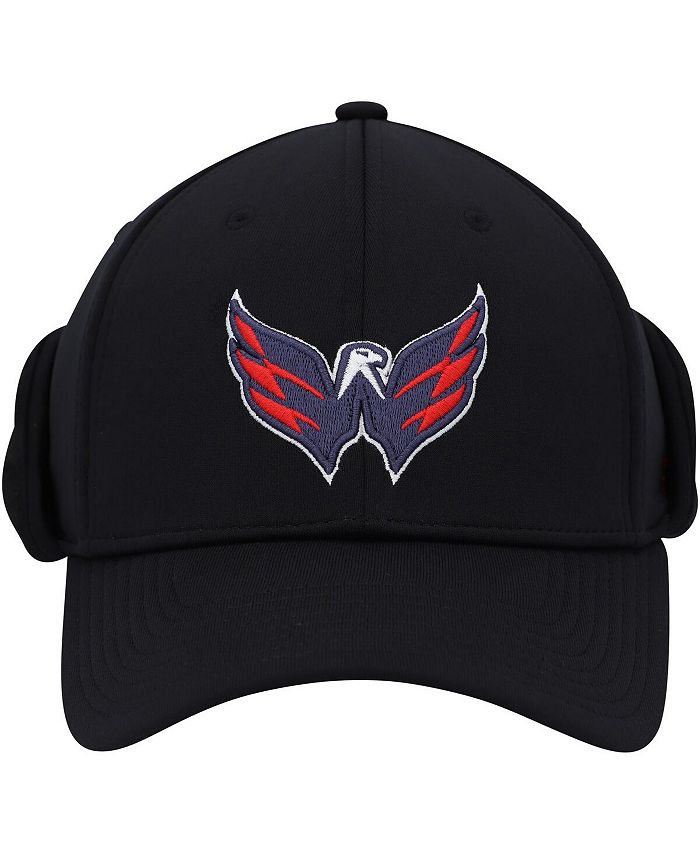 adidas Men's Black Washington Capitals Earflap Flex Hat - Macy's